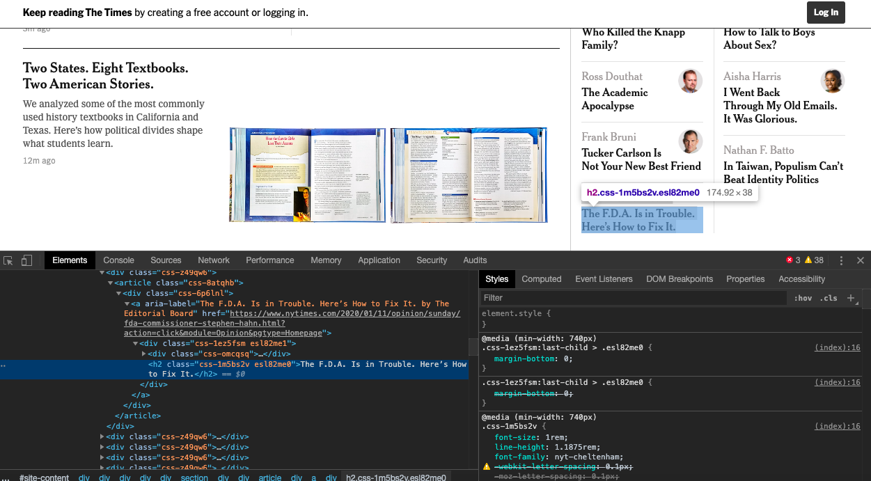 How to Scrape The New York Times using Python Scrapy | Proxies API