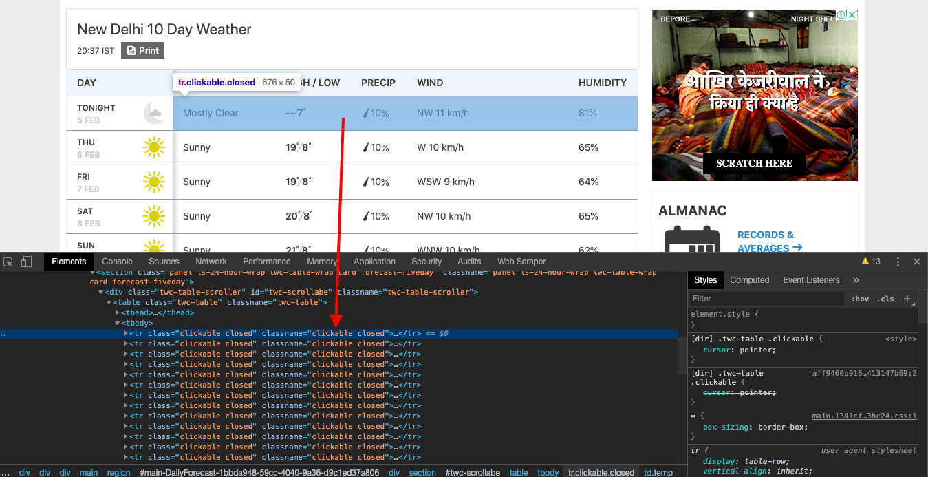 Web Scraping Weather Data Using Node JS and Puppeteer | Proxies API