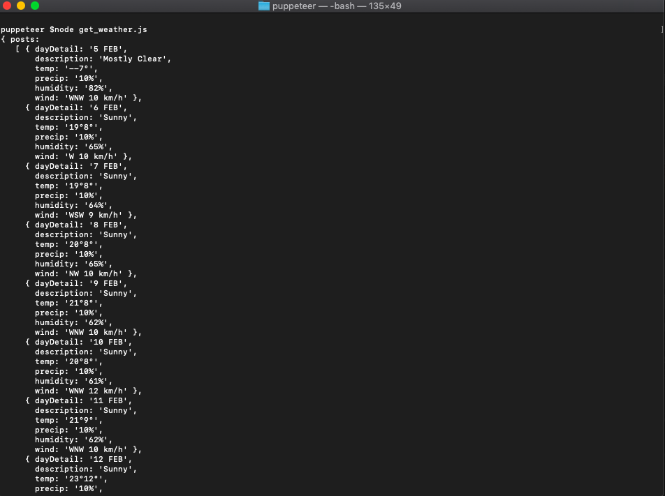 Web Scraping Weather Data Using Node JS and Puppeteer | Proxies API